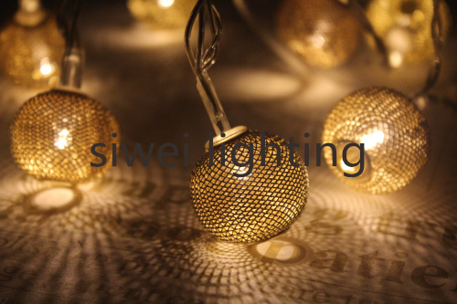 LED string light with metal decoration24/ - SIWEILIGHTING